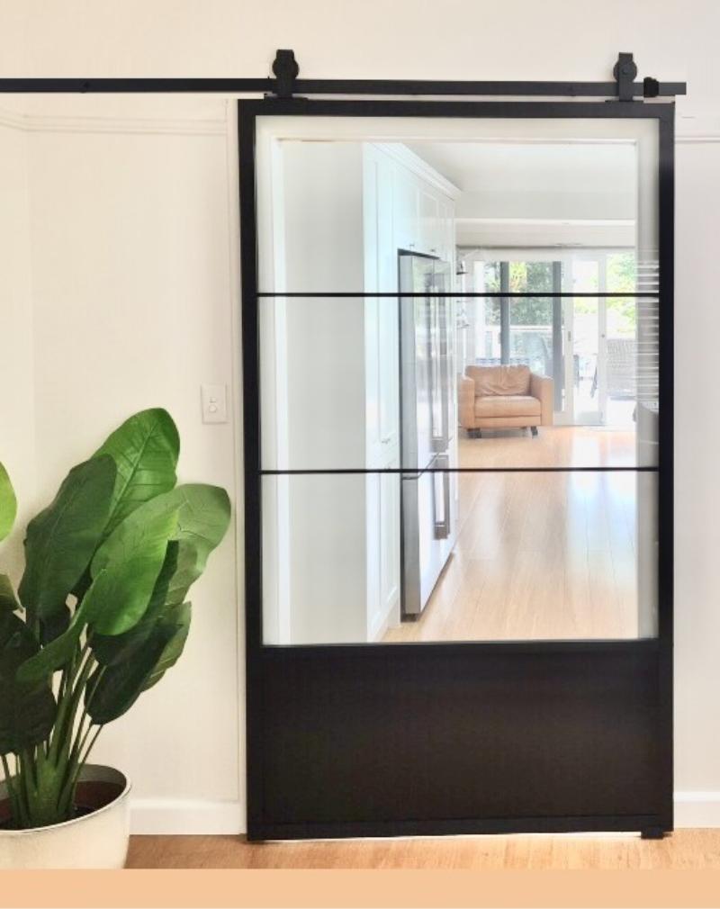 Reeded Glass French Barn Door (BDS10R) – Ideal Barn Doors