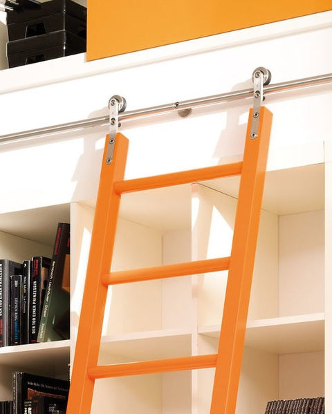 Glide Rolling Library Ladder Hardware - Iron and POM Material - Ideal ...