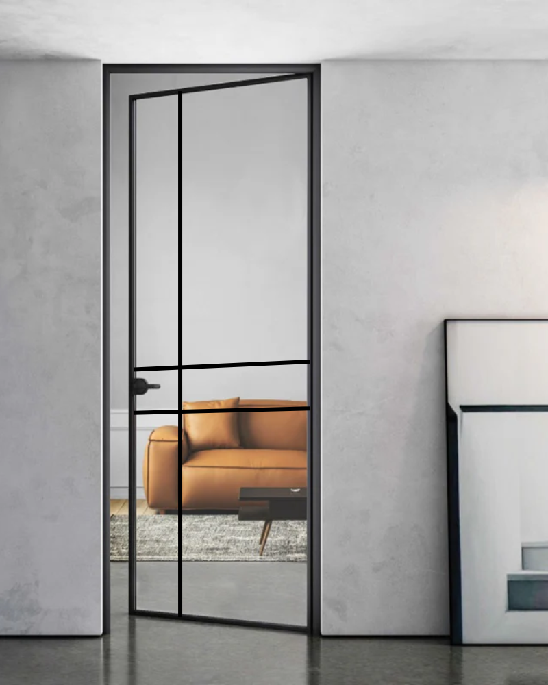 Slimline French Door with Door Jamb Clear Glass(SWA32C) – Ideal Barn Doors